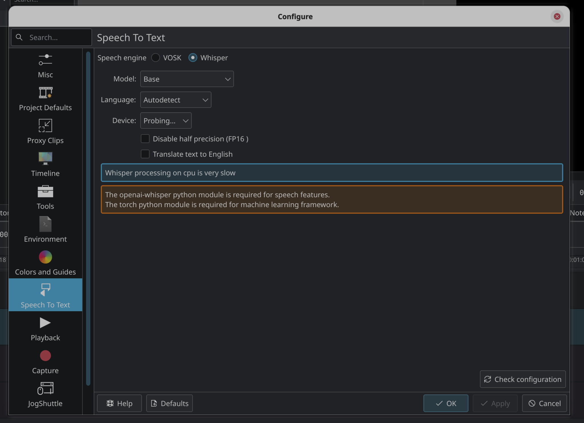 Speech recognition and automatic captioning on the Kdenlive Flatpak – VKC.sh | Veronica Explains